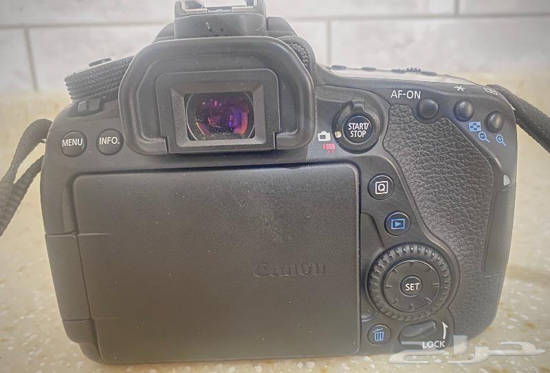 كاميرا كانون 80D مع عدسة 50 mm مع شنطة كاميرا - موقع حراج