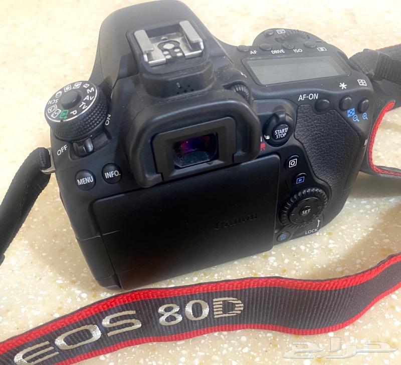 كاميرا كانون 80D مع عدسة 50 mm مع شنطة كاميرا - موقع حراج