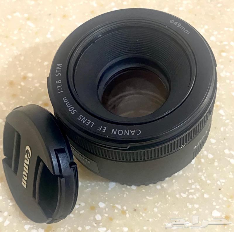 كاميرا كانون 80D مع عدسة 50 mm مع شنطة كاميرا - موقع حراج