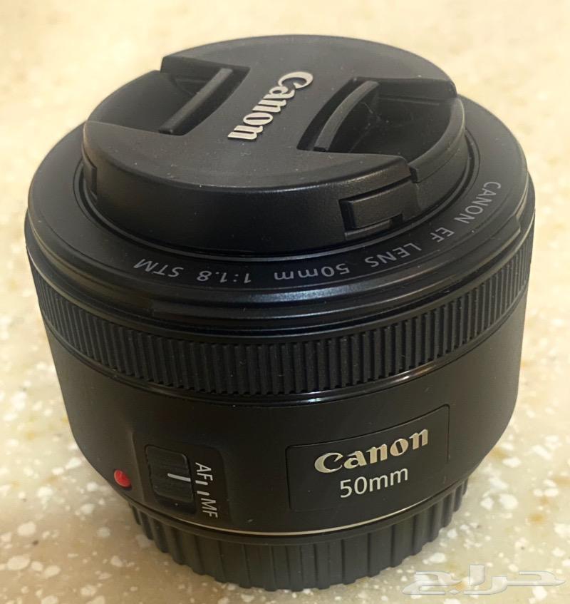 كاميرا كانون 80D مع عدسة 50 mm مع شنطة كاميرا - موقع حراج