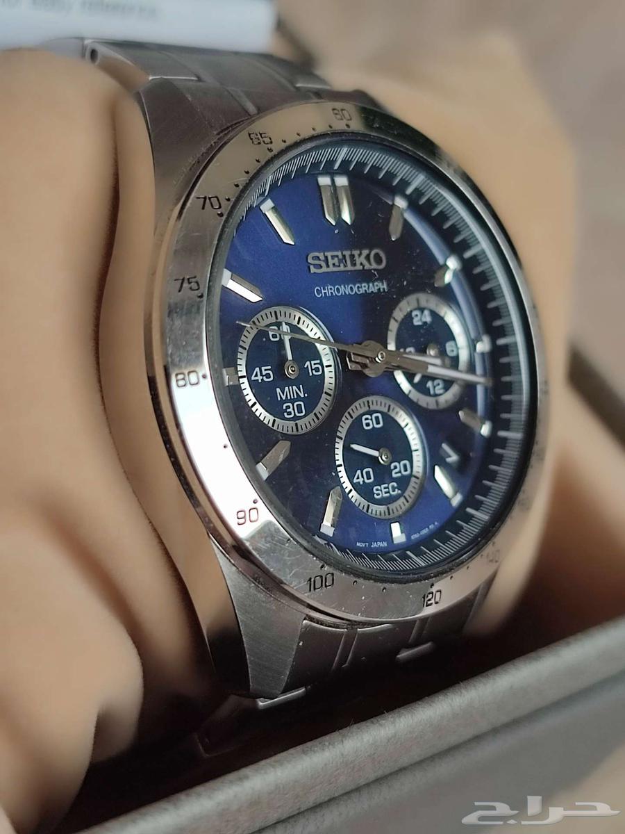 سايكو كرونوجراف Seiko Chronograph QZ Blue dial 8T63-00D0 | موقع حراج