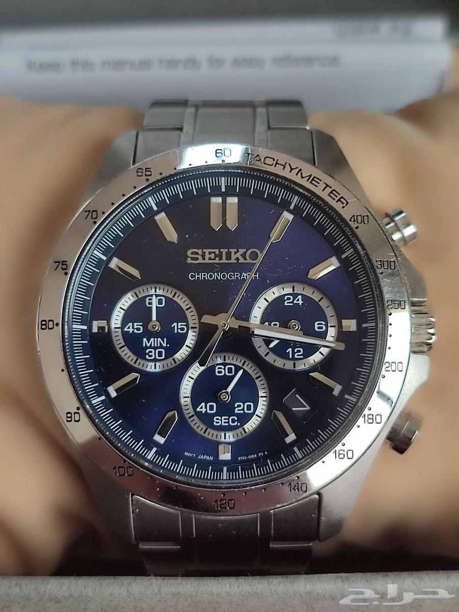 سايكو كرونوجراف Seiko Chronograph QZ Blue dial 8T63-00D0 | موقع حراج