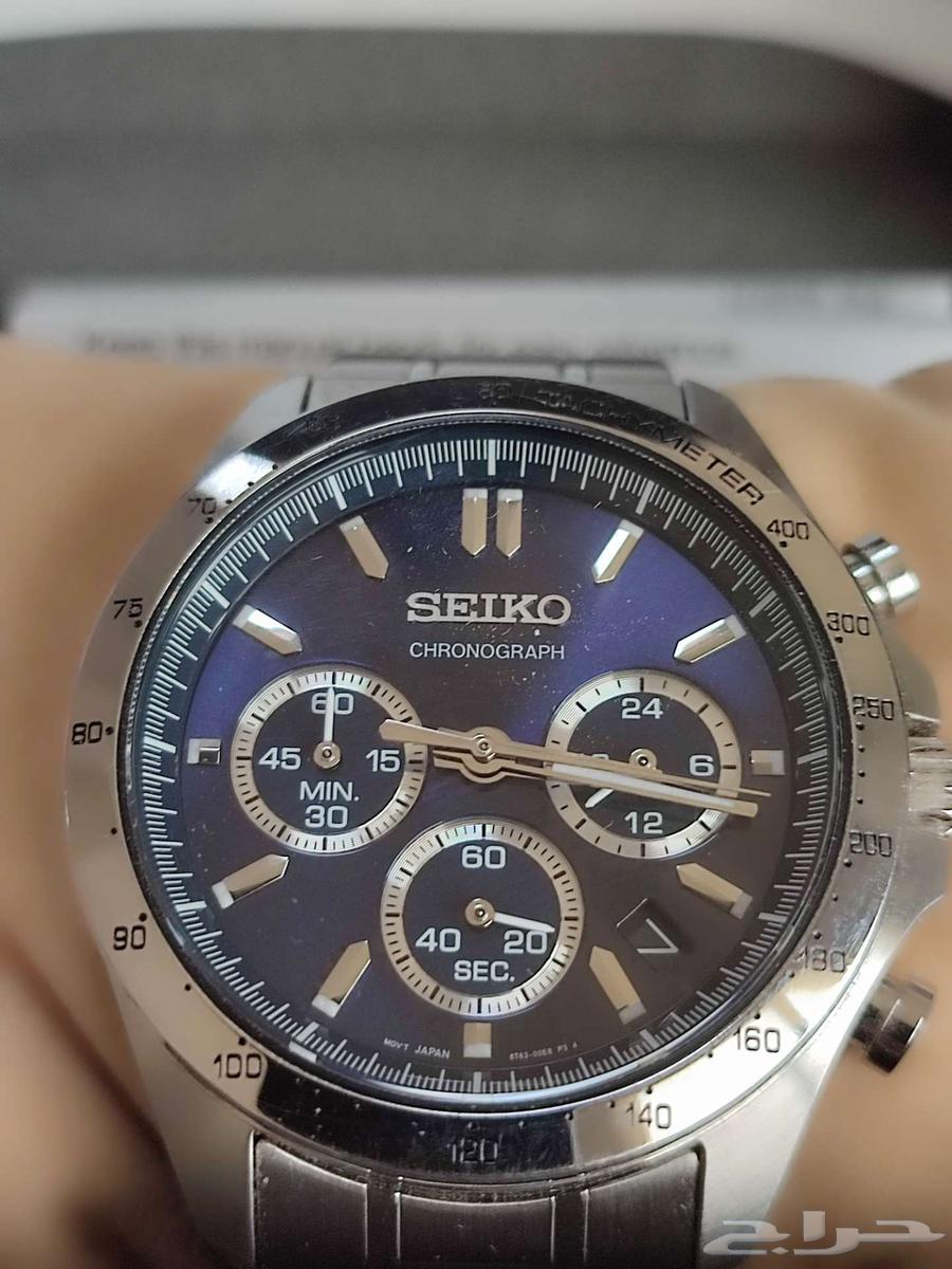 سايكو كرونوجراف Seiko Chronograph QZ Blue dial 8T63-00D0 | موقع حراج