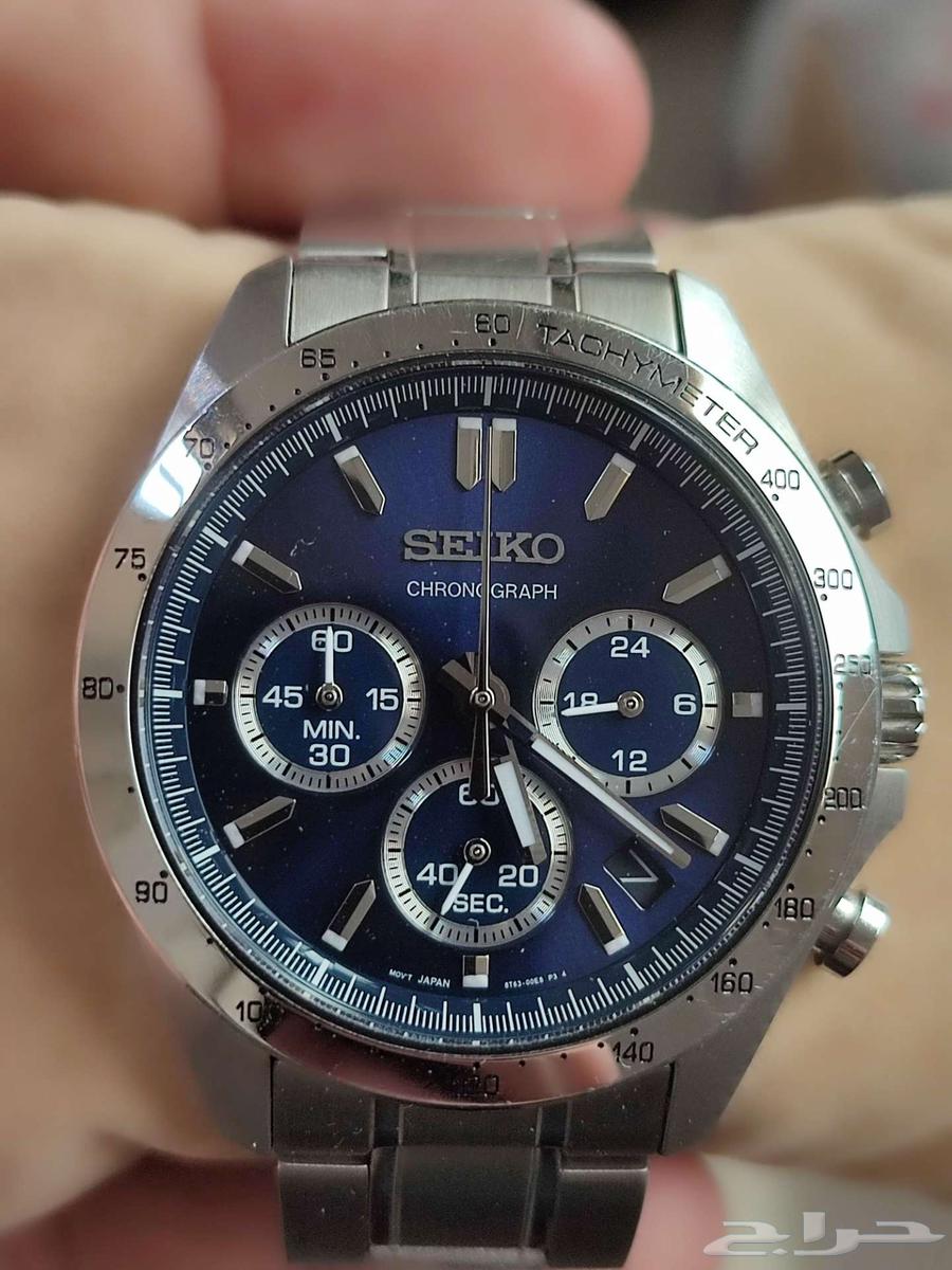 سايكو كرونوجراف Seiko Chronograph QZ Blue dial 8T63-00D0 | موقع حراج